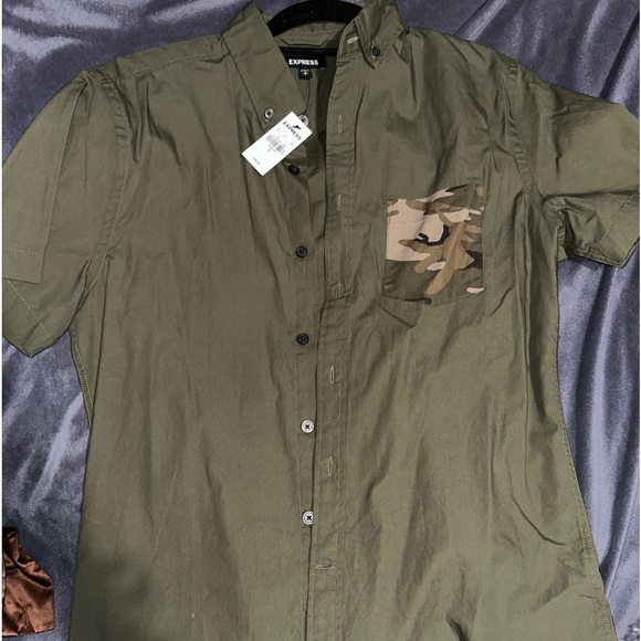 Shirts | Mens Olive Green Button Up Bnwt | Poshmark